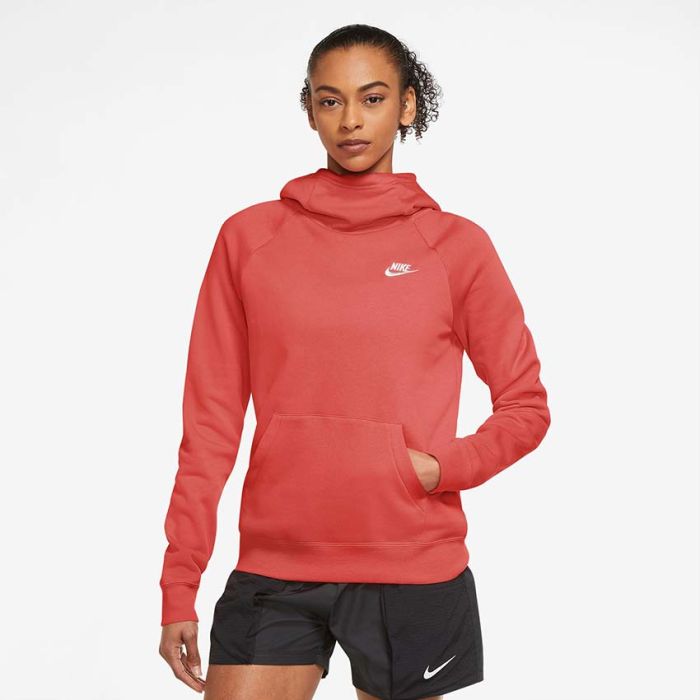 Nike Sportswear Essential Women's Funnel-Neck Fleece Pullover Hoodie ...